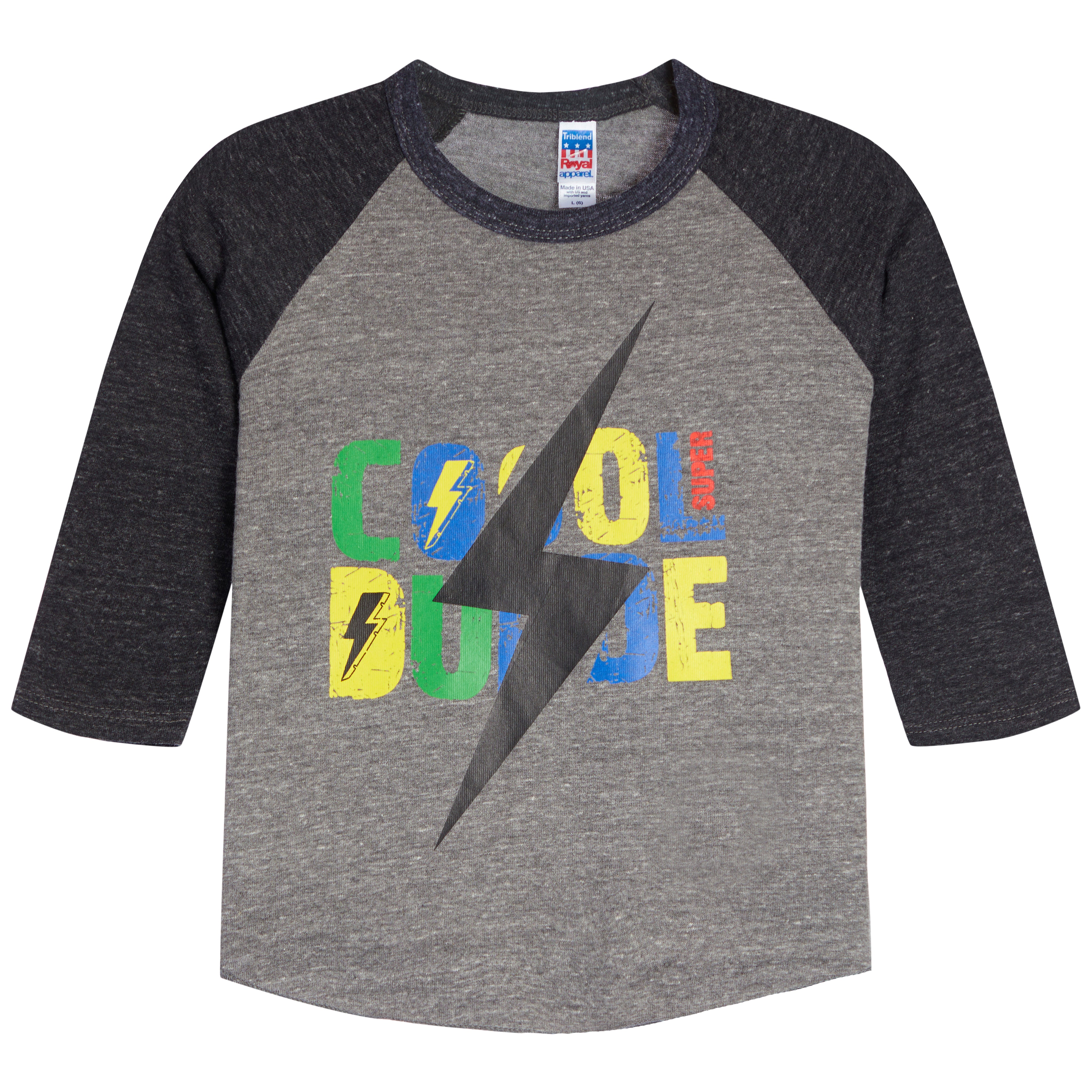 Cool Dude Lightning Bolt Raglan Tee – Denny's X Lester's