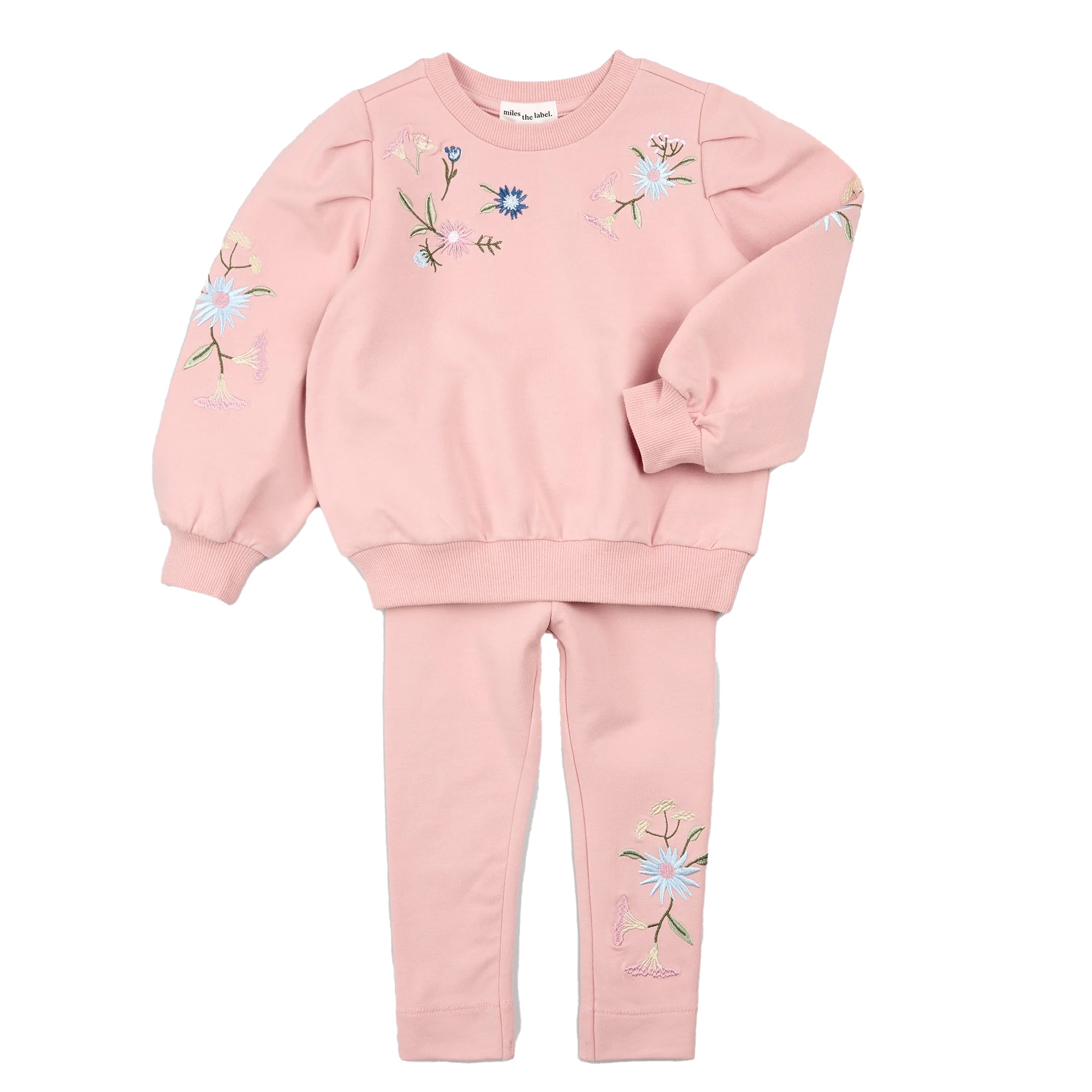 2pc Embroidered Flowers Jog Set – Denny's X Lester's