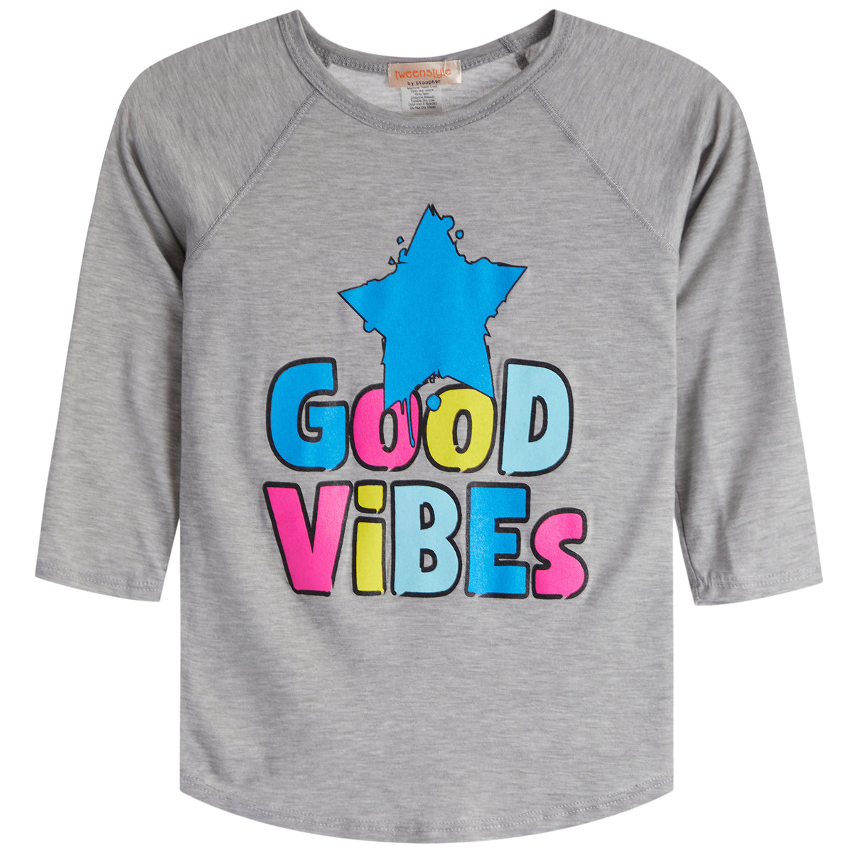 Good Vibes Star 3/4 Sleeve Tee | Denny's