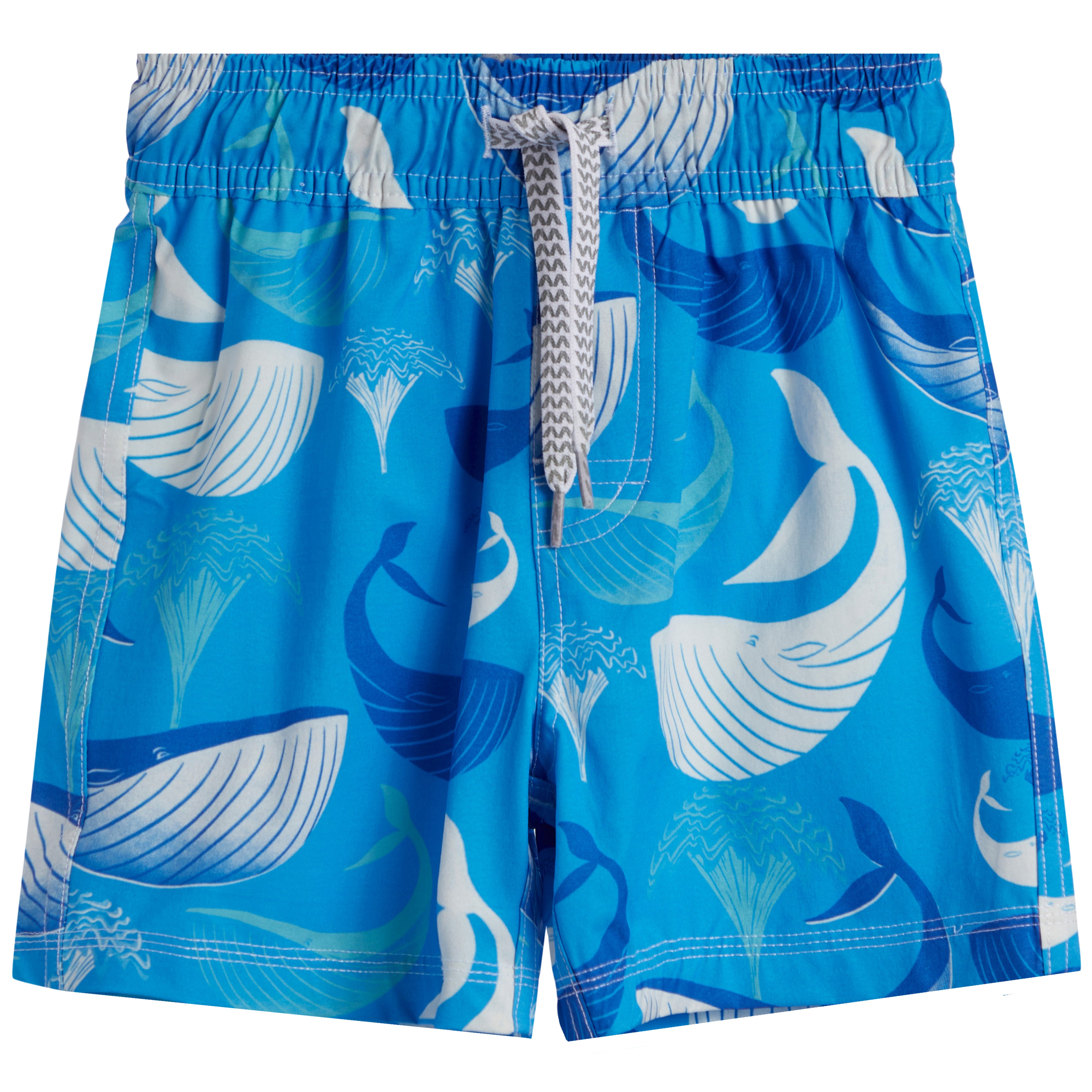 Illustrated Whales Swim Trunk – Denny's X Lester's