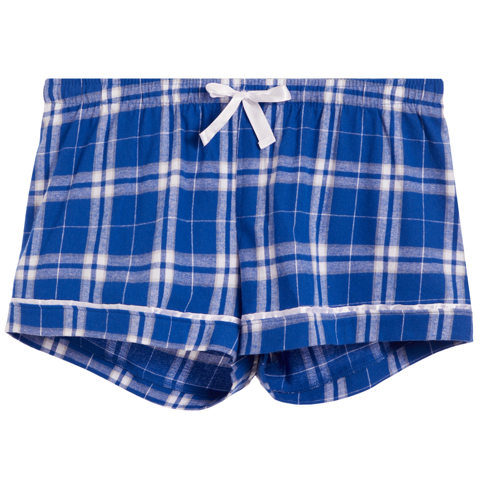 Junior Flannel Short Royal Silver Plaid – Denny's X Lester's