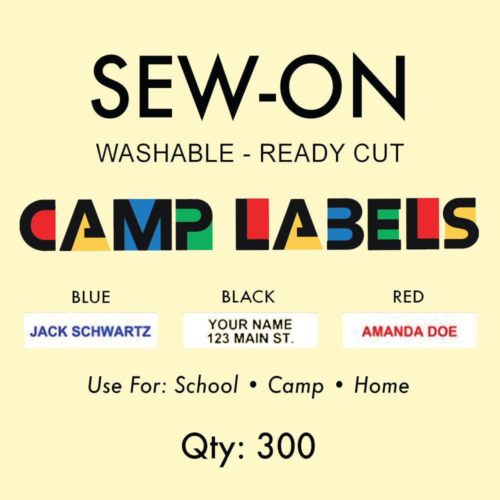 Sleepaway Camp Name Labels | 300 Sew-On Name Labels | Shop Denny's ...