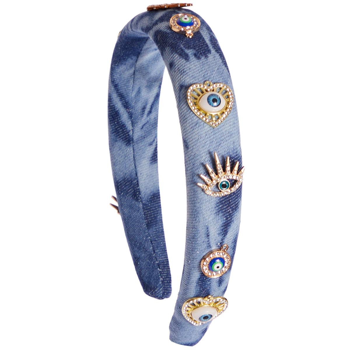 Denim Evil Eye Headband | Denny's