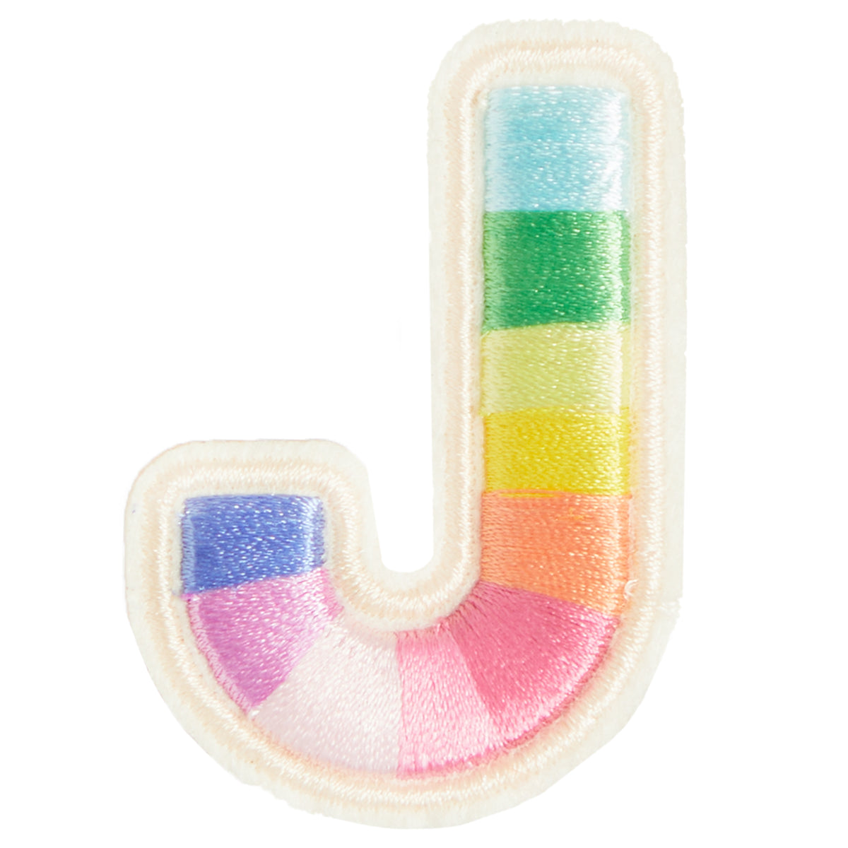 Rainbow Letter J Stick On Patch | Denny's