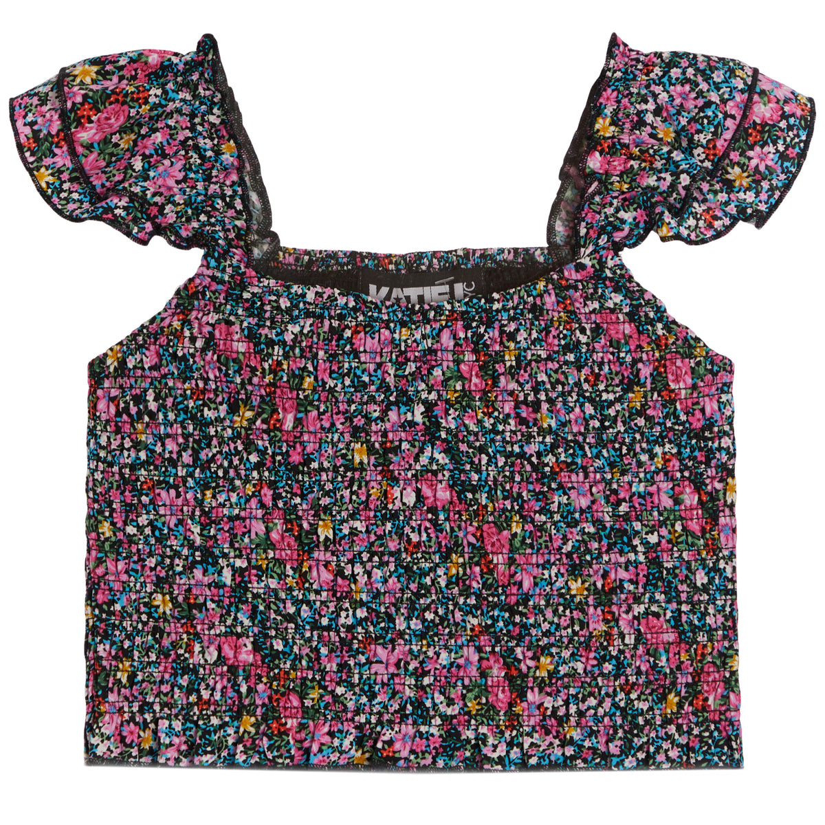 Joanna Bright Floral Flutter Sleeve Tank | Denny's