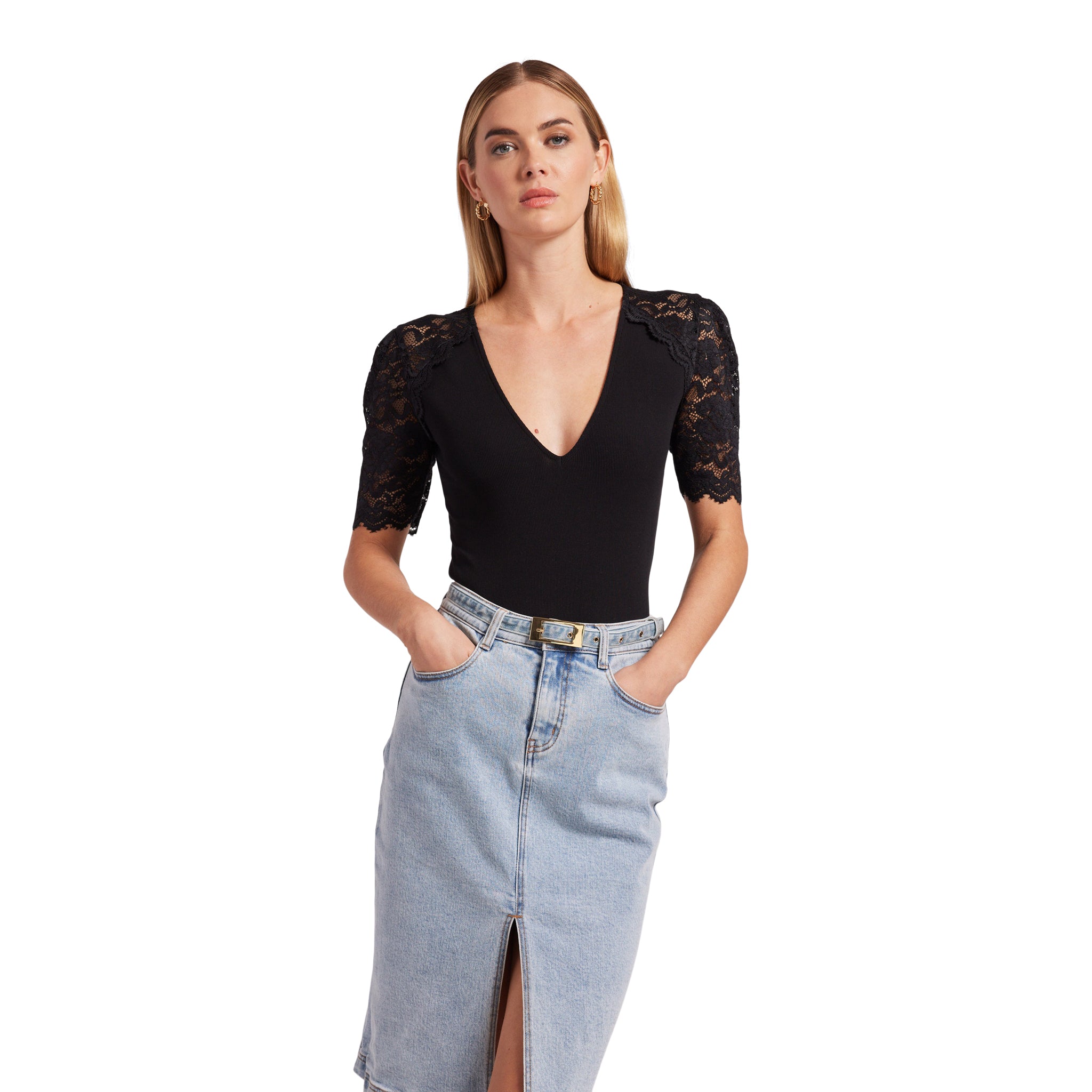 Kathleen Lace Combo Top – Denny's X Lester's