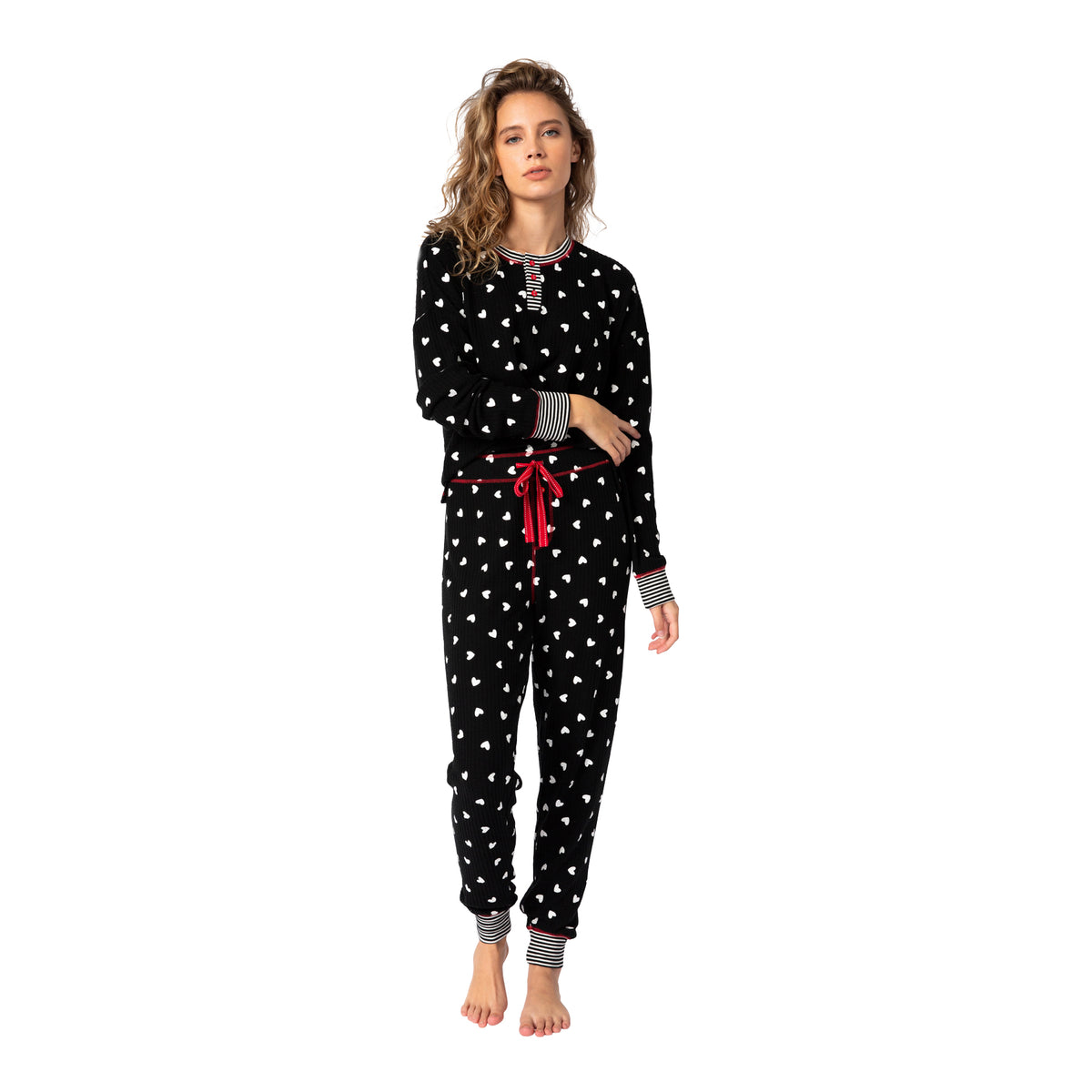 Hearts Ski Jammie PJ Set | Denny's