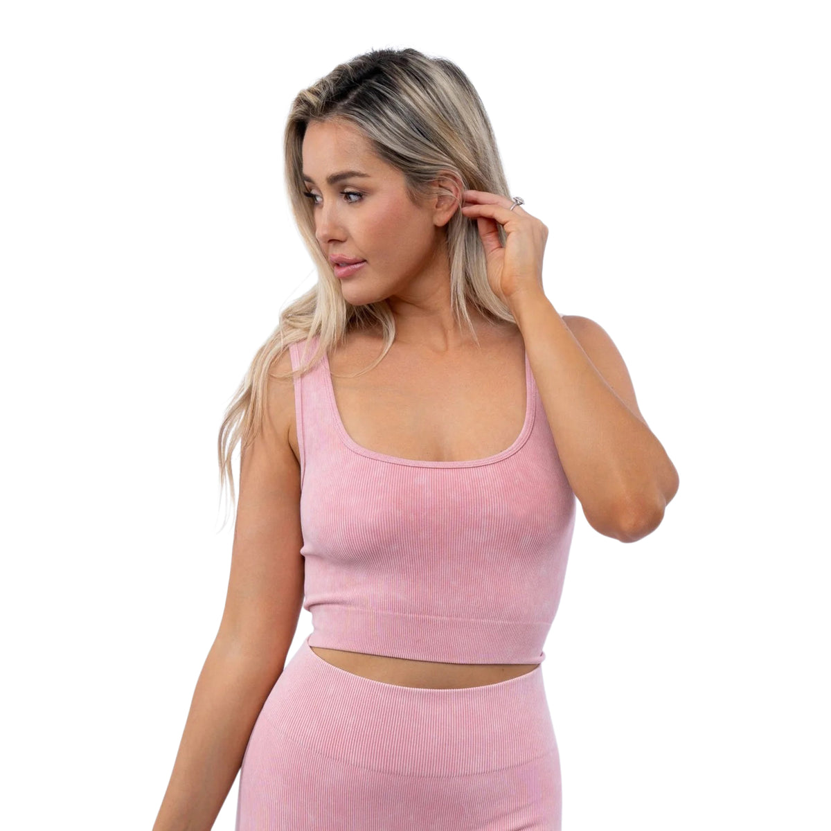 Stonewash Rib Tank With Square Neck | Denny's