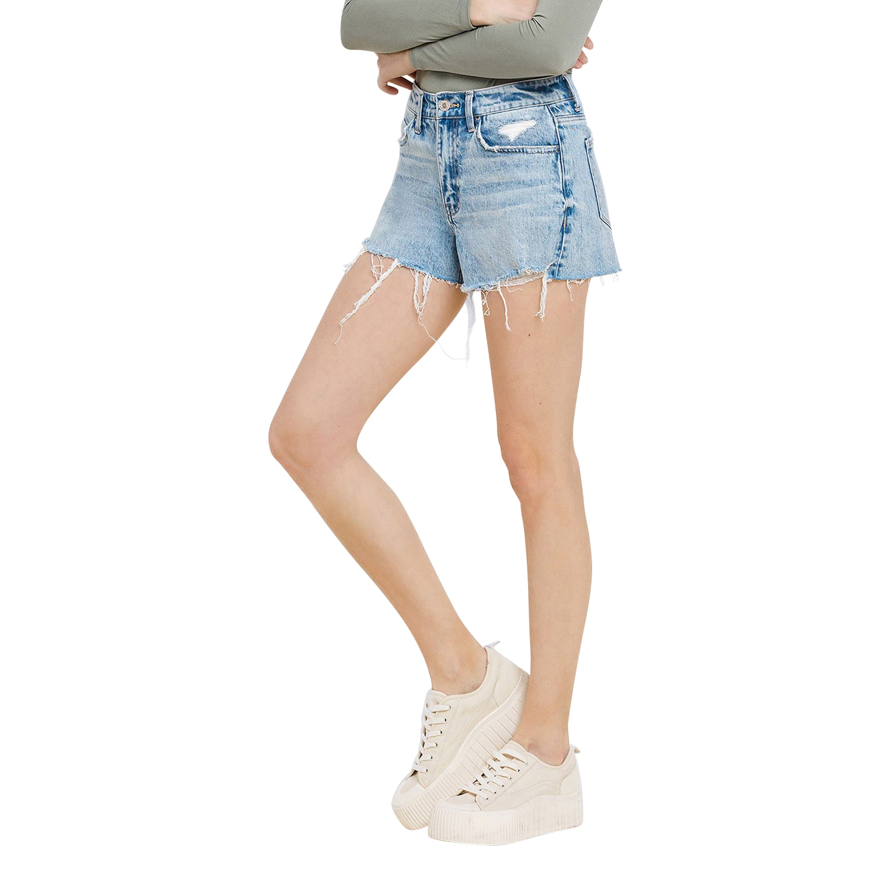 High Rise DIstressed Cut Off Short – Denny's X Lester's