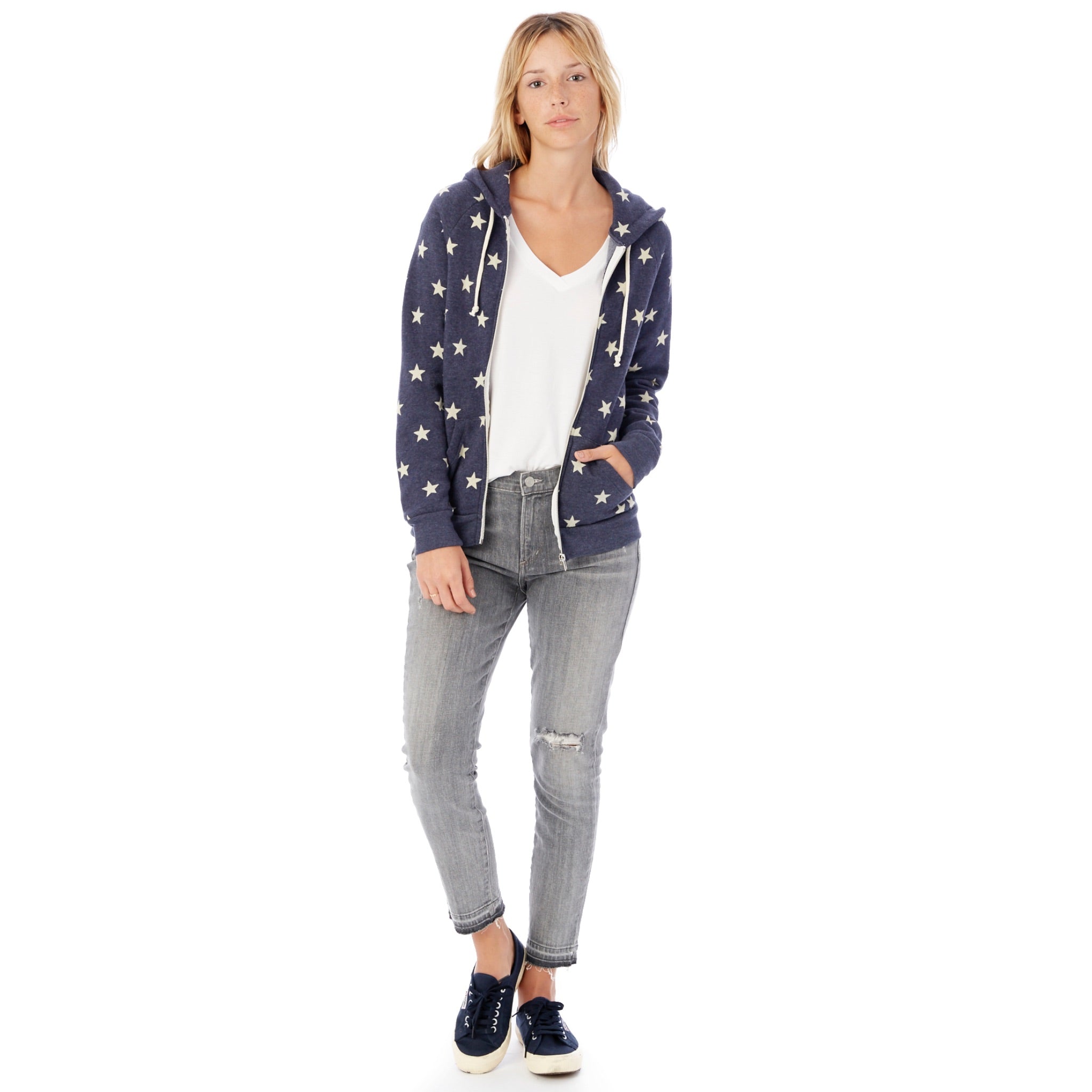 Adrian Stars Fleece Zip Hoodie – Denny's X Lester's
