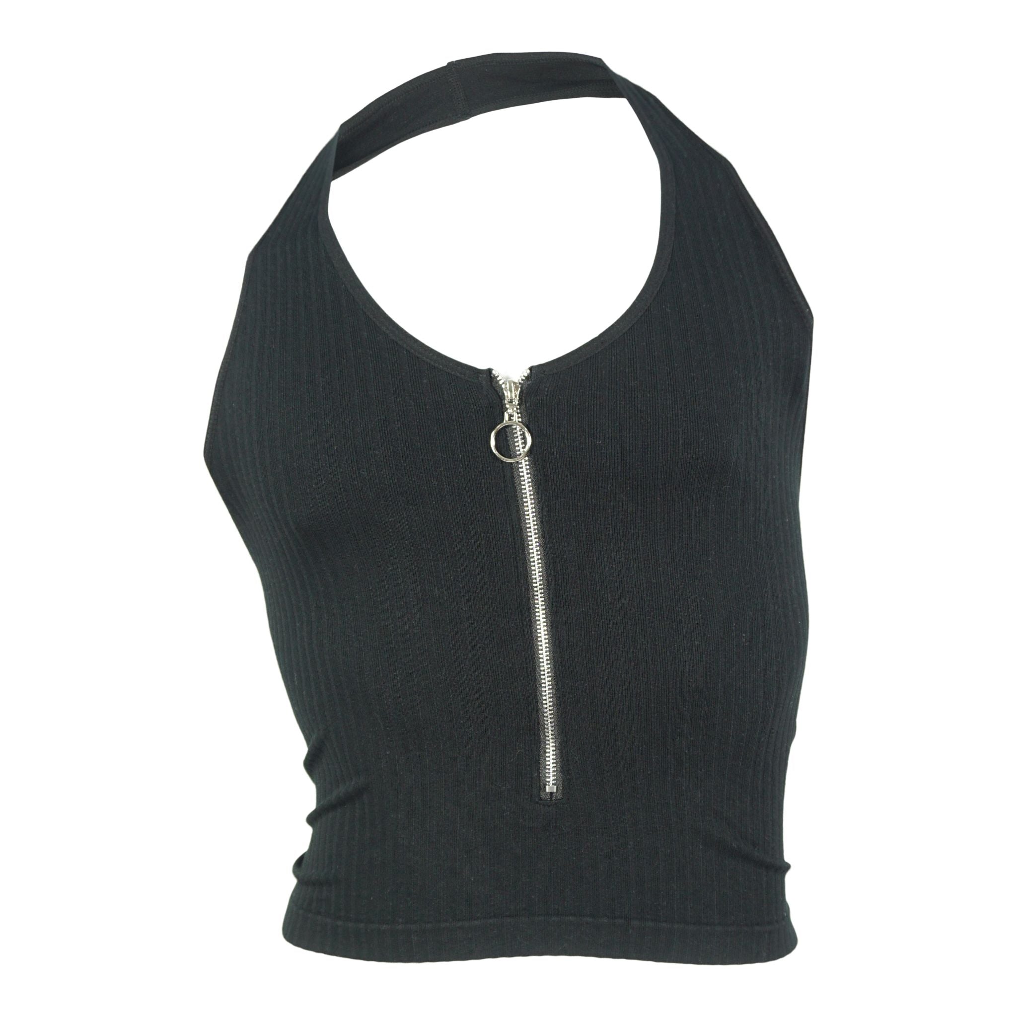 Wide Rib Zipper Front Halter Top – Denny's X Lester's