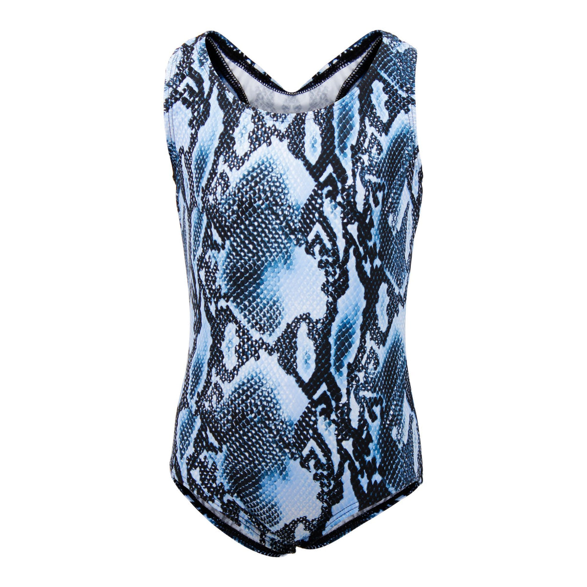 Navy/ Lite Blue Snake Bathing Suit | Denny's