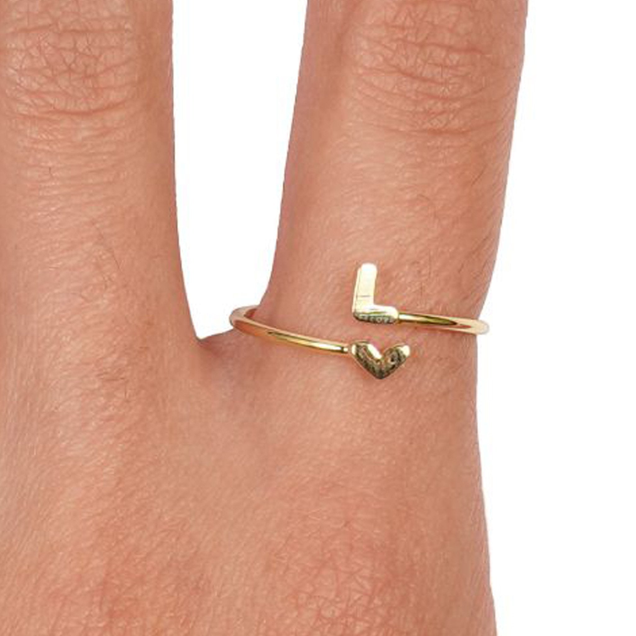 L Heart Initial Ring – Denny's X Lester's