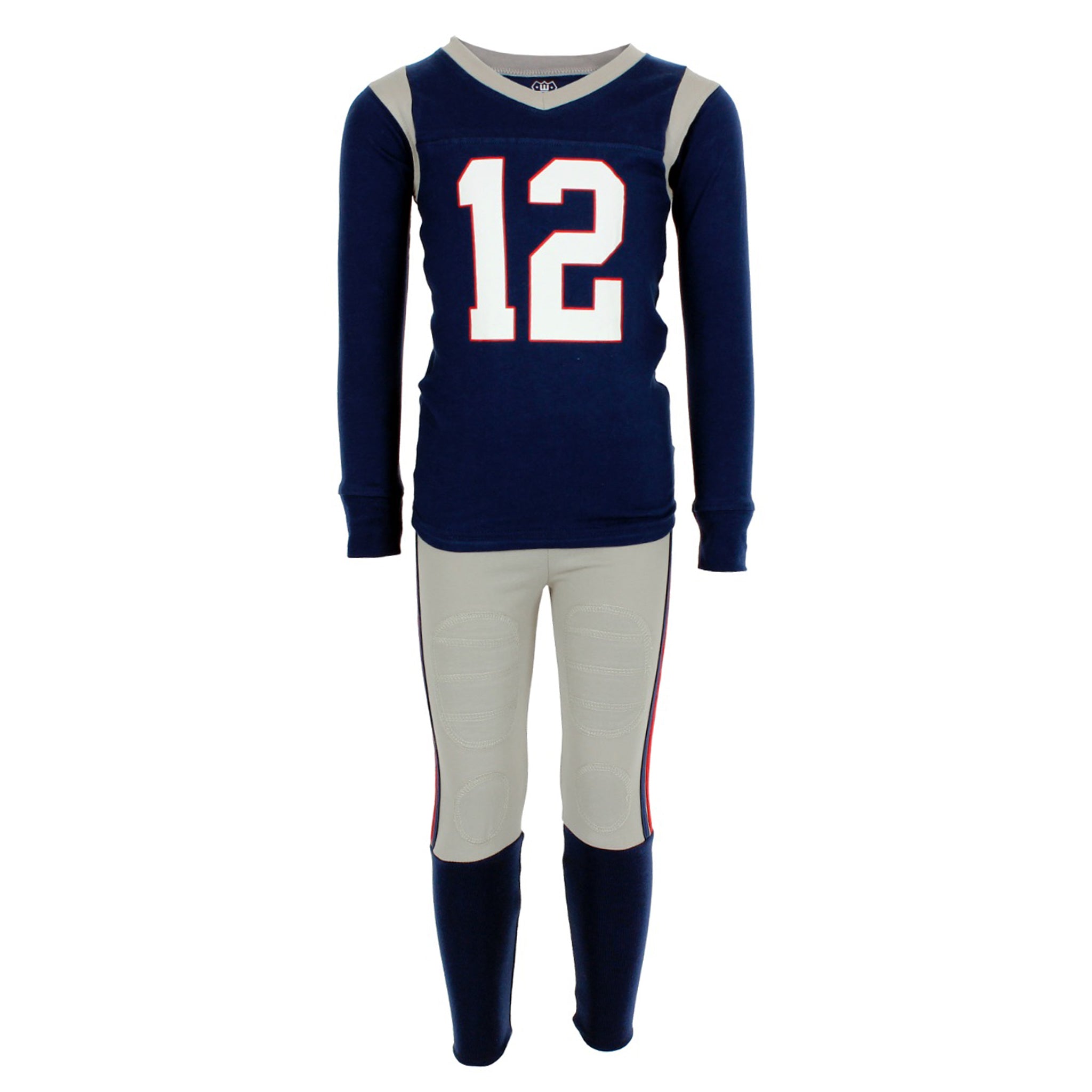 Navy & Grey Two Piece Football PJ Set – Denny's X Lester's