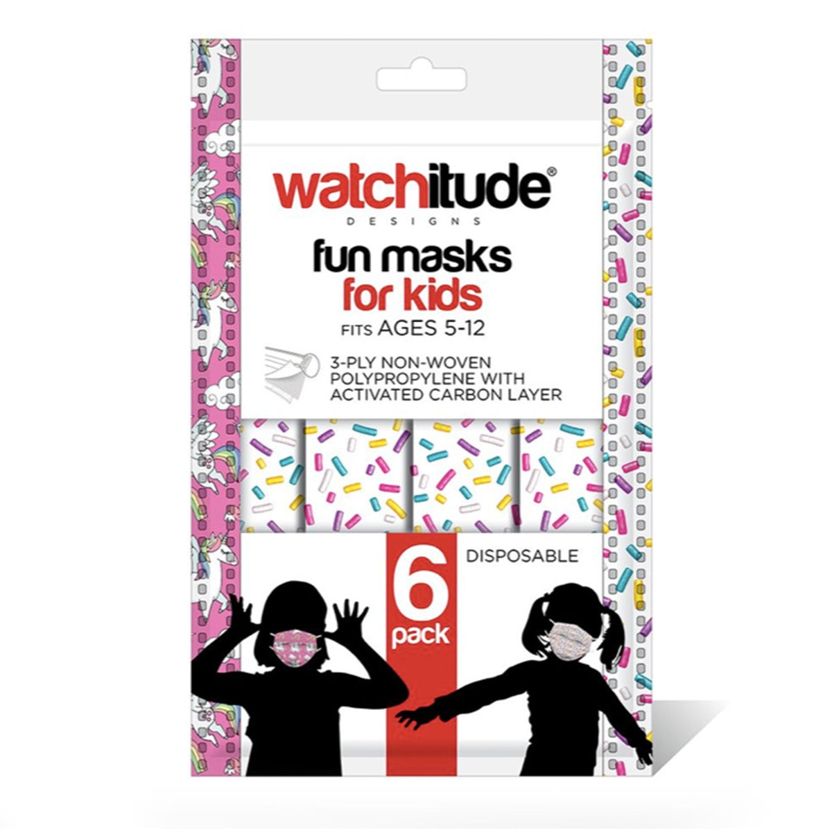 Unicorn Sprinkles 6pk Disposable Mask | Denny's