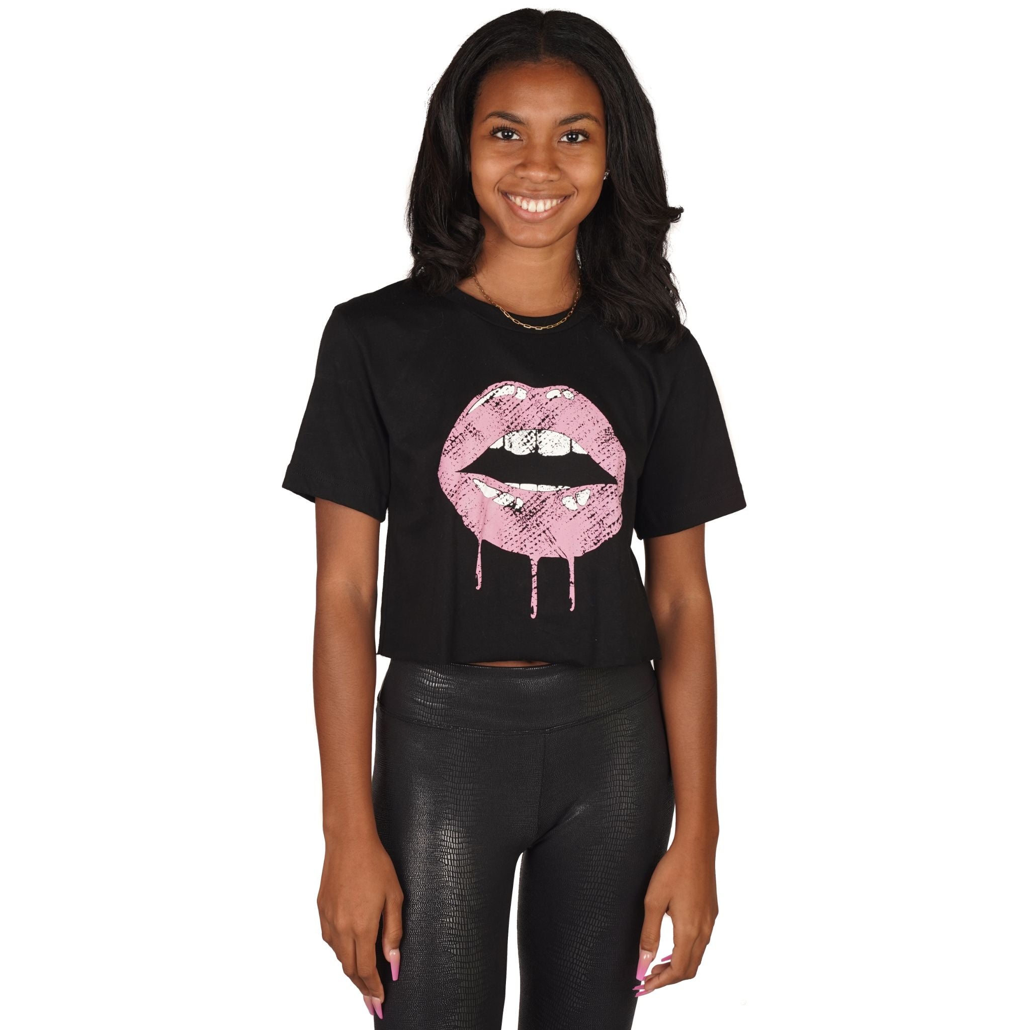 Short Sleeve Crop Drippy Lip – Denny's X Lester's