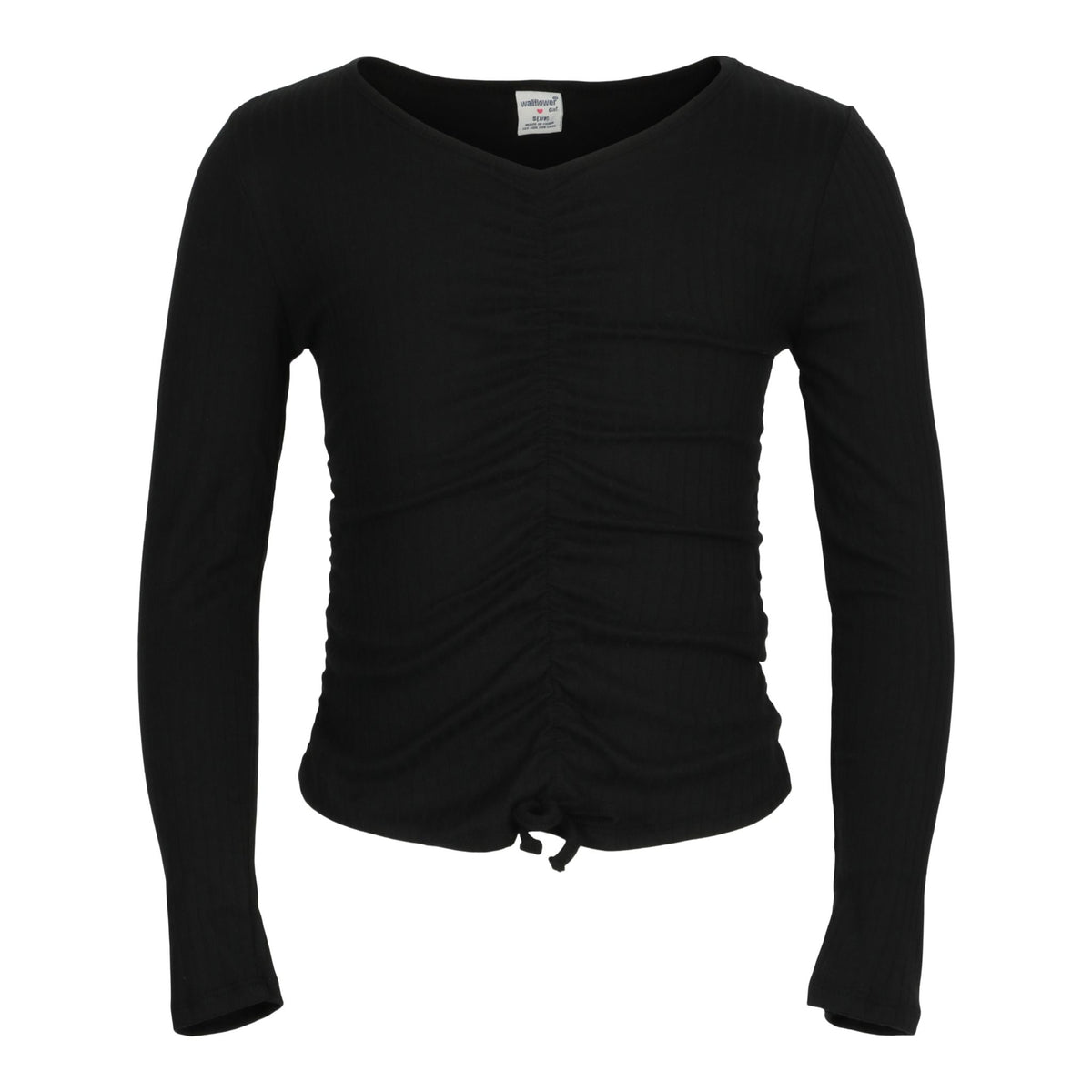 Long Sleeve Cinched Front Top | Denny's