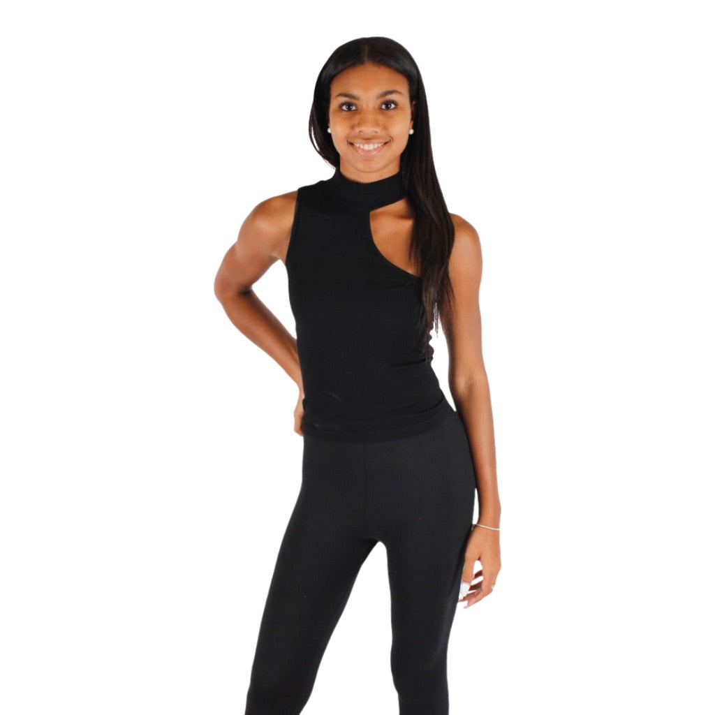 Sleeveless Cut Out Mock Tank – Denny's X Lester's