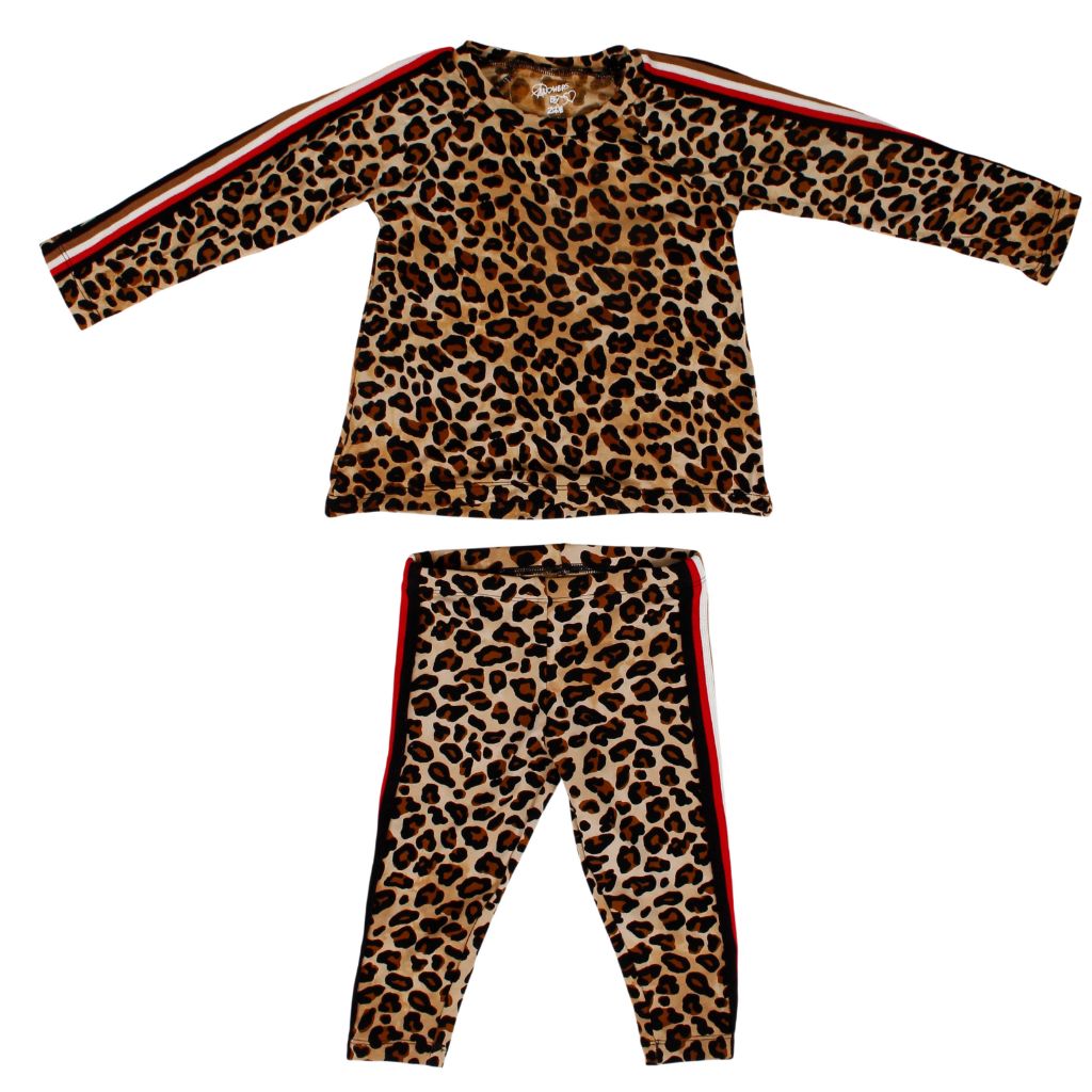 Two Piece Leopard Set with Stripe Taping – Denny's X Lester's