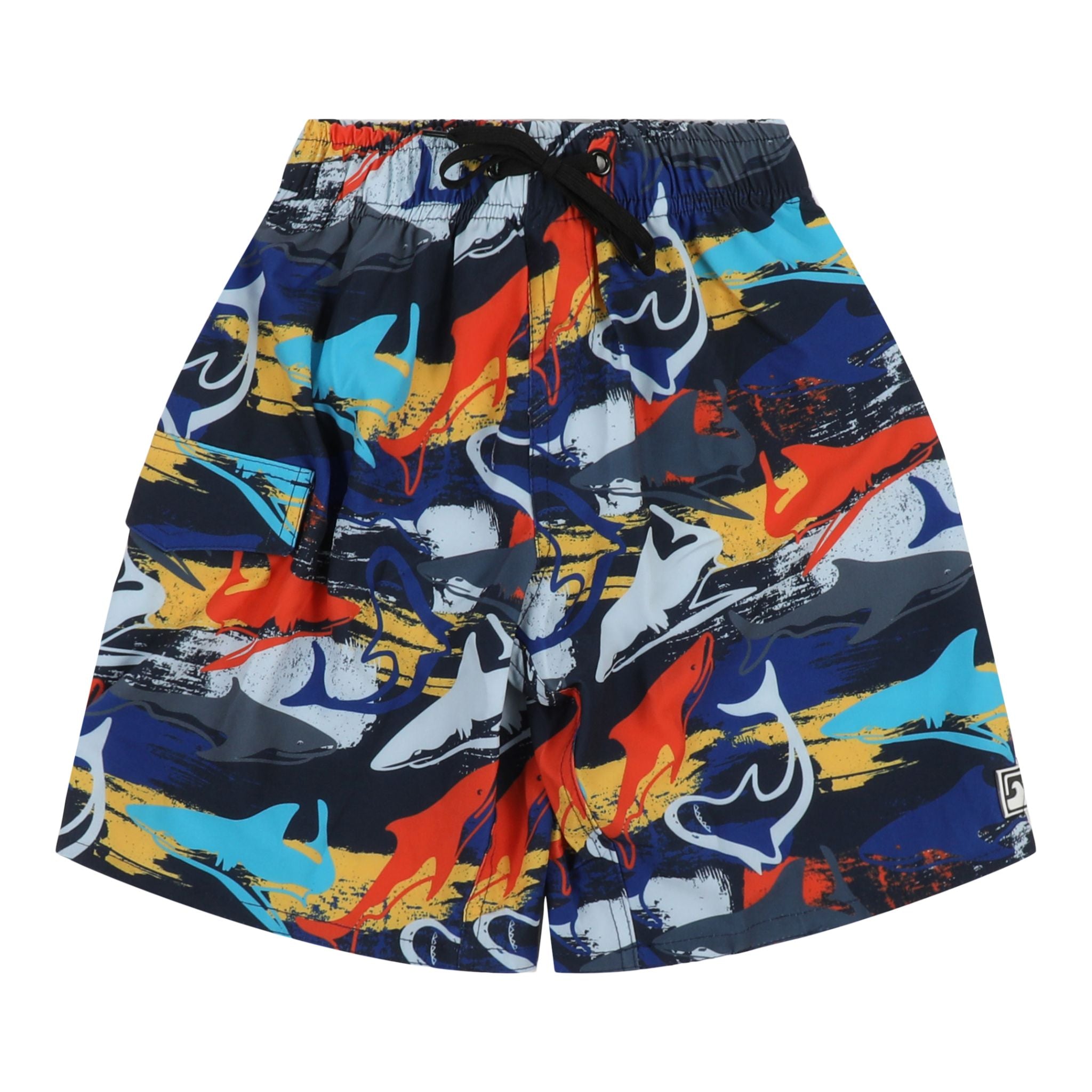 Shark Beach Multi Madrid Swim Trunks – Denny's X Lester's