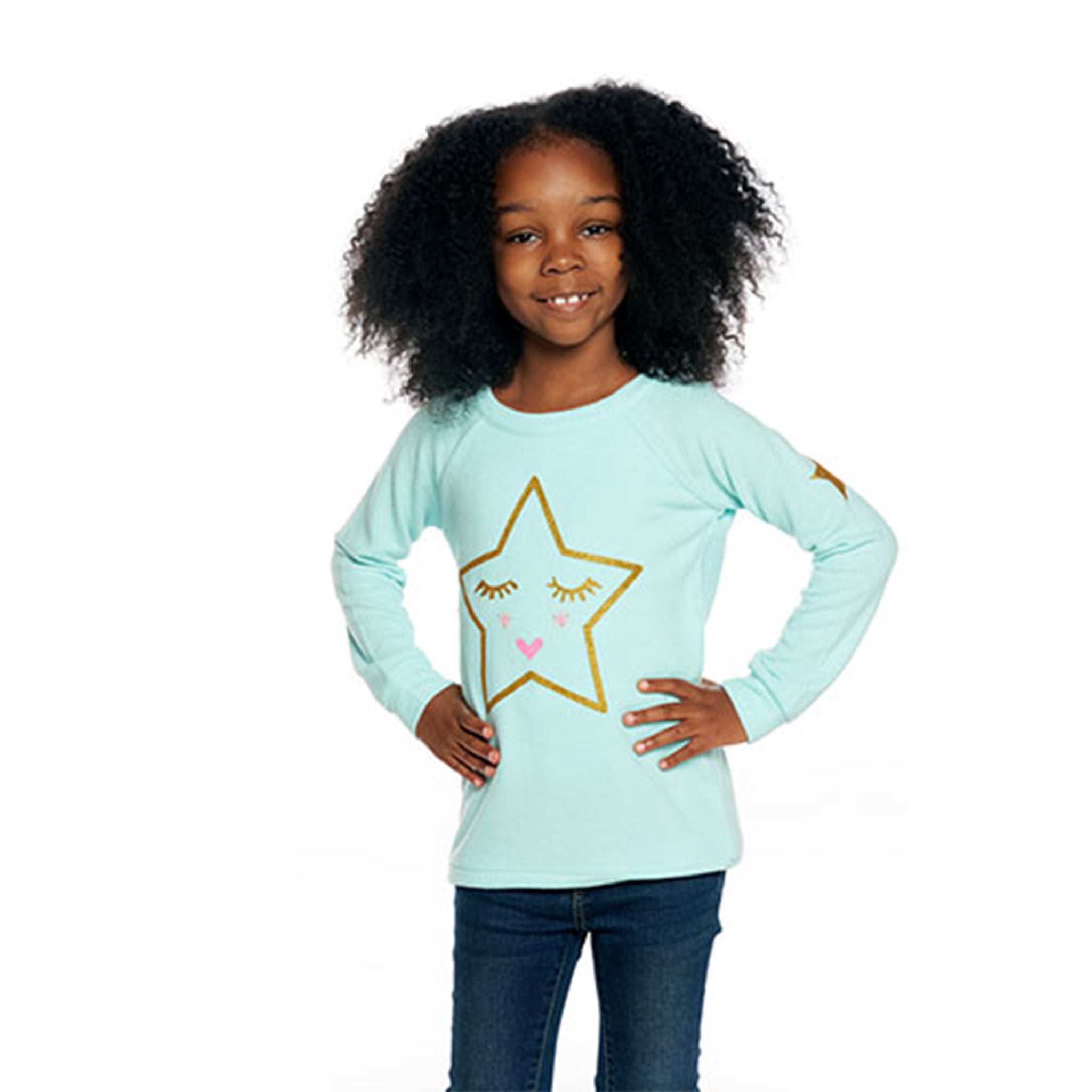 Gold Star Face Raglan Top – Denny's X Lester's