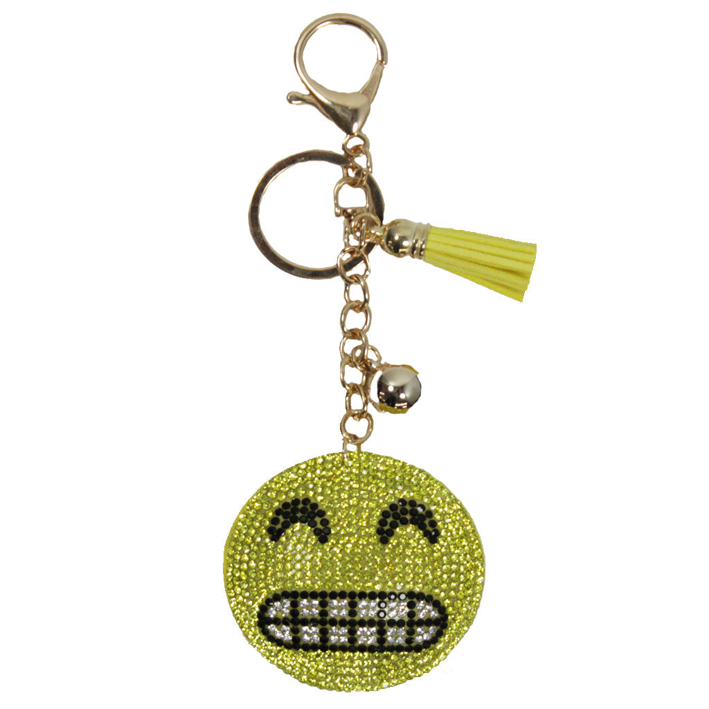 Rhinestone Emoji Faces Keychain – Denny's X Lester's