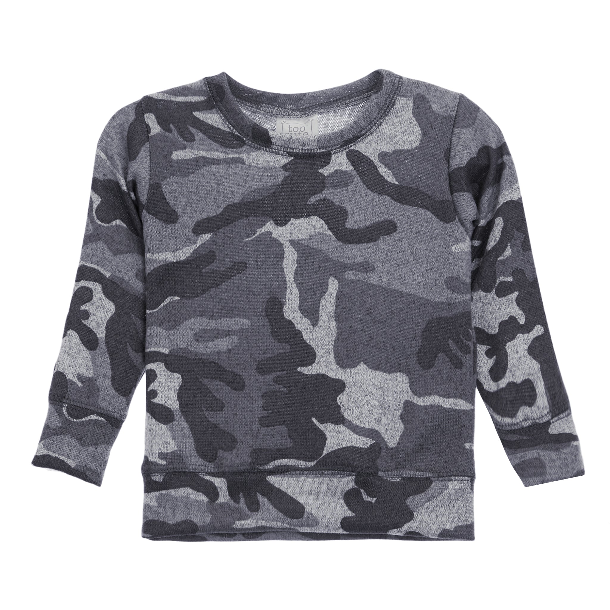 Grey Knit Camo Sweatshirt | Denny's Grey Knit Camo Sweatshirt | Denny's