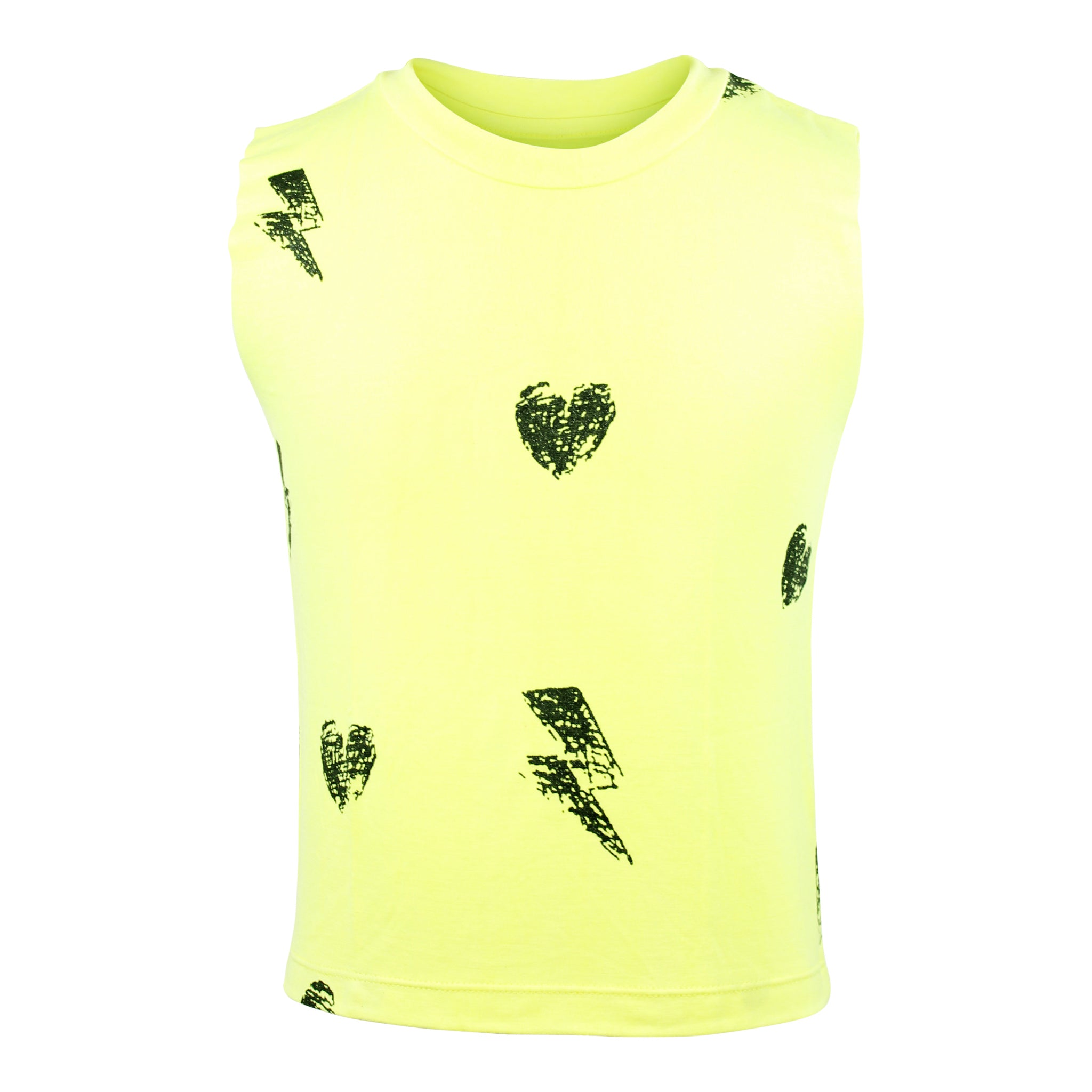 Tank w All Over Heart Lightning Bolt – Denny's X Lester's