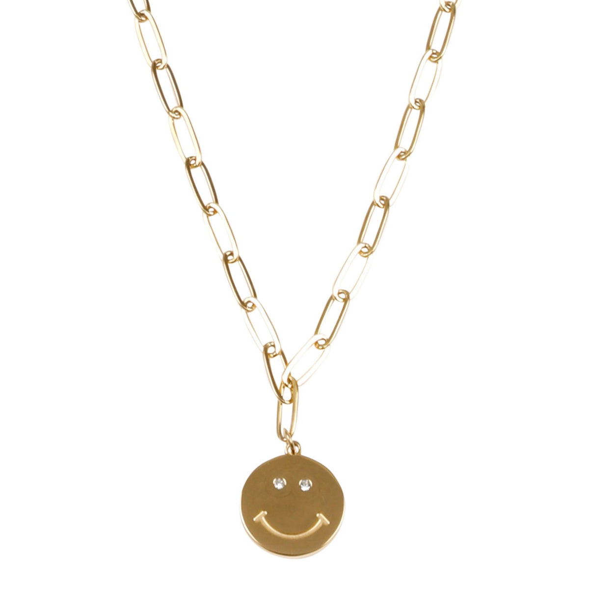 Gold Smiley Face Necklace | Denny's