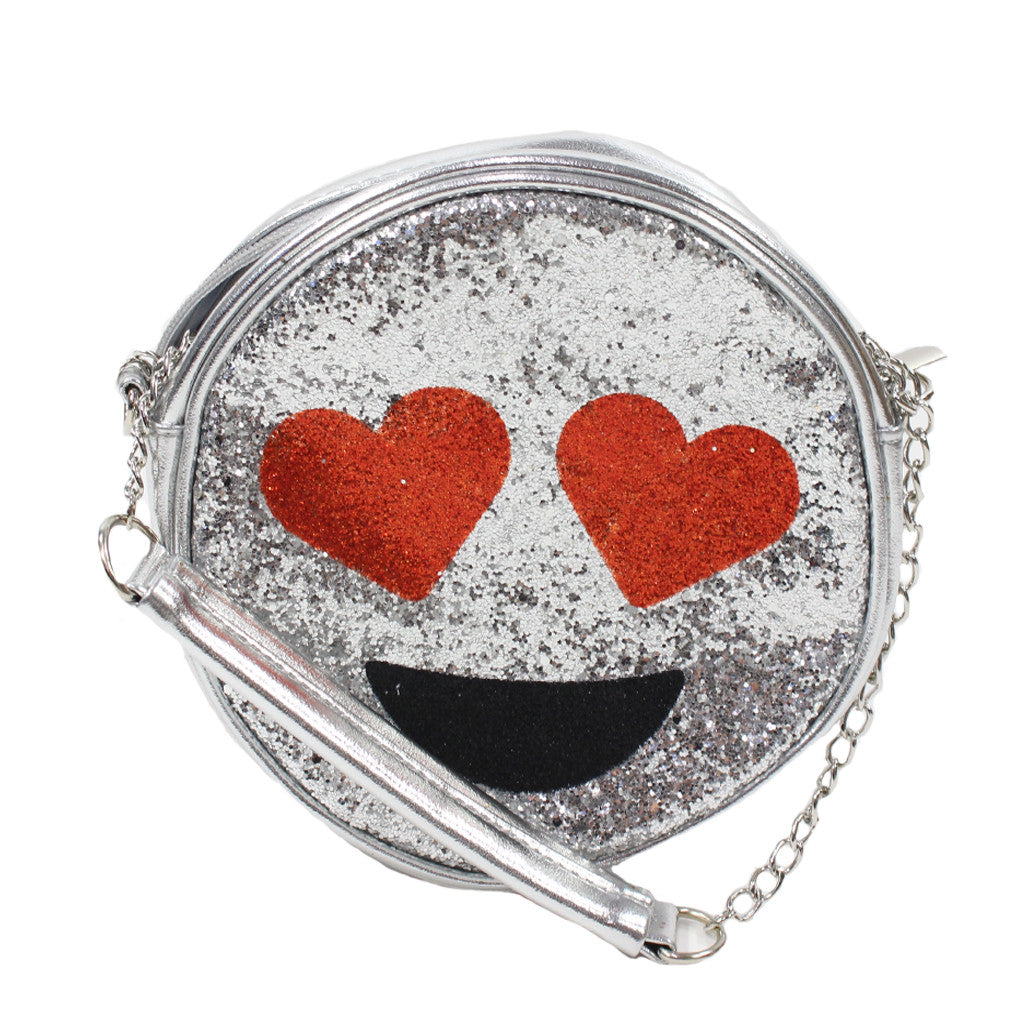 Heart Eyes Glitter Emoji Cross Body – Denny's X Lester's