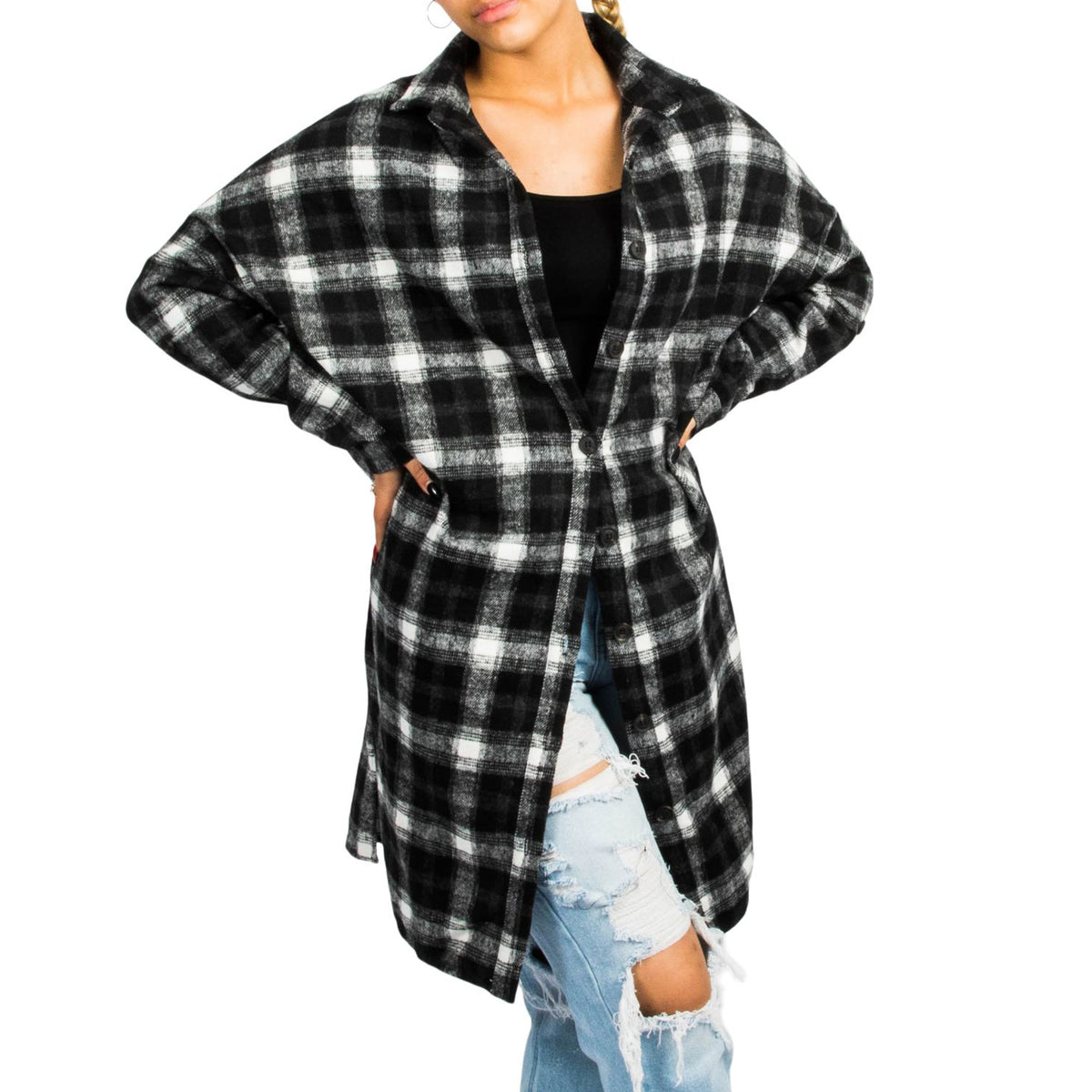 Long Plaid Tunic | Denny's