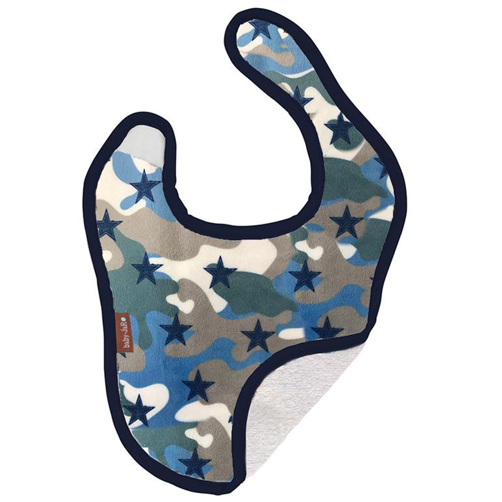 Blue Camo Stars Reversible Velcro Bib – Denny's X Lester's
