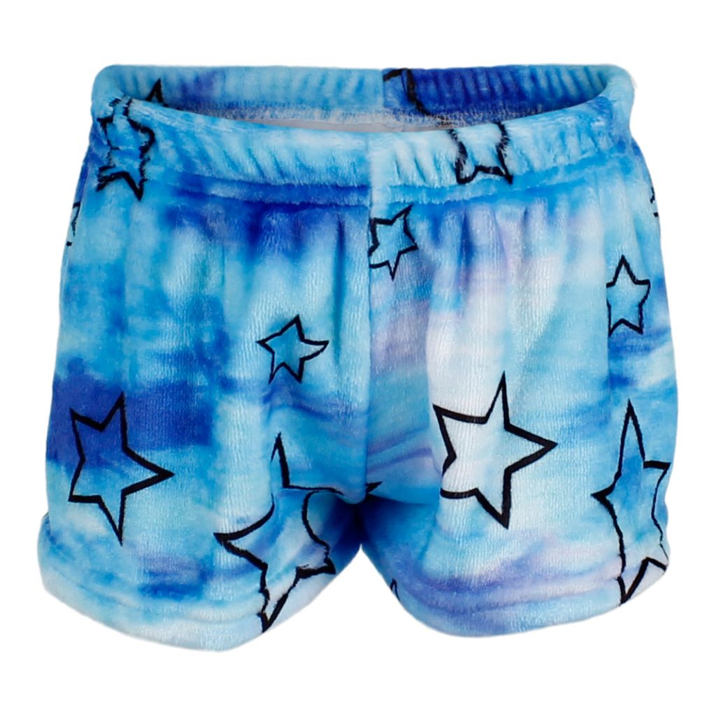Blue Star Fuzzy Short with Black Stars – Denny's X Lester's