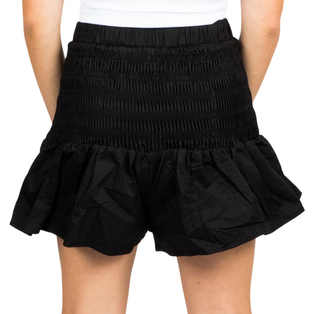 HR Smocked Ruffle Mini Short | Denny's
