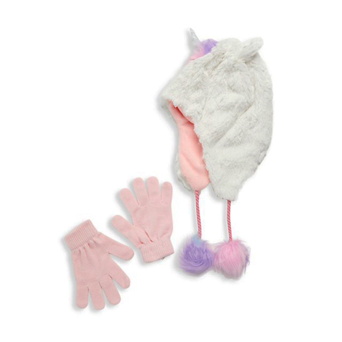 Pretty Unicorn Faux Fur Hat & Glove Set | Denny's