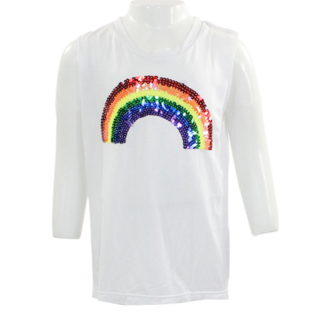 Muscle Tank with Sequin Rainbow – Denny's