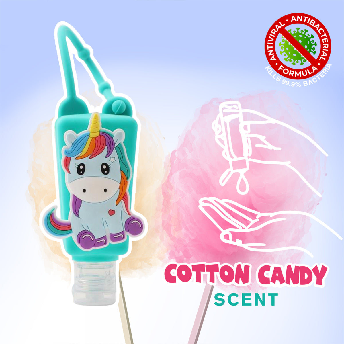 Unicorn Clean Hand Sanitizer Cotton Candy Scent | Denny's
